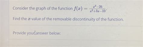 Solved Consider The Graph Of The Function Fx X2 25x23x 10