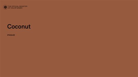Coconut Color 965a3e The Official Register Of Color Names