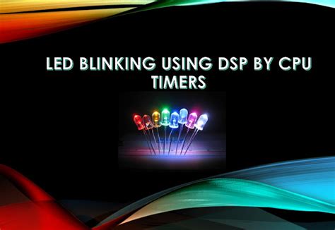 LED BLINKING USING DSP BY CPU TIMERS