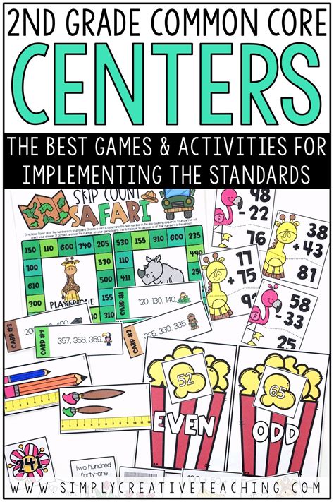 2nd Grade Math Centers Math Games Math Spiral Review Stations Bundle