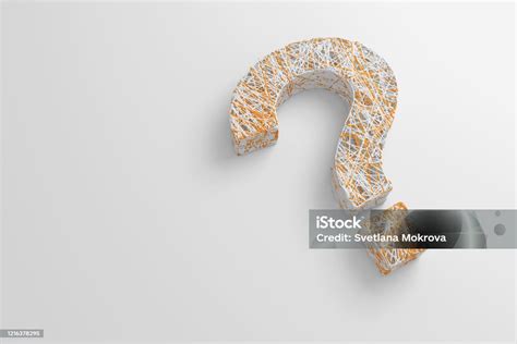흰색 배경에 물음표 모양으로 얽힌 얇은 스레드 집합입니다 3d 일러스트레이션 물음표에 대한 스톡 사진 및 기타 이미지 물음표
