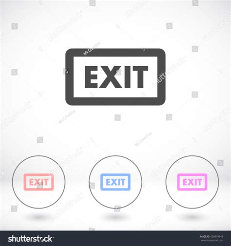 Exit Vector Icon Stock Vector Royalty Free 429519643
