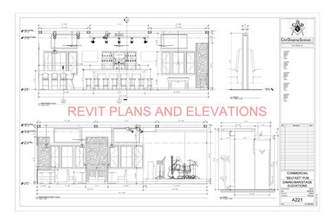 Revit Commercial Plans And Elevations Cad Designing Syndicate Llc