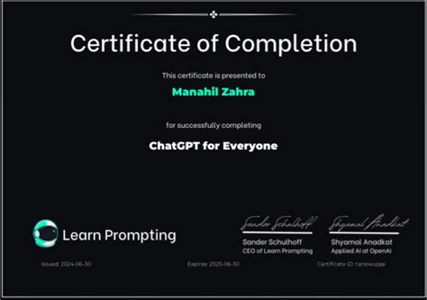 Manahil Zahra On Linkedin Learnprompting Openai
