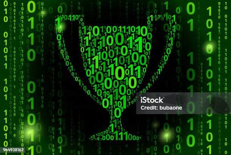 Trophy Binary Code Vector Pattern Background Stock Illustration Download Image Now Award