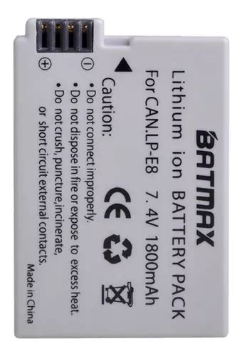 Bateria Batmax Lp E8 1800mah P Canont2i T3i T4i T5i Frete Grátis