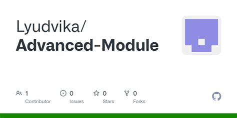 GitHub Lyudvika Advanced Module
