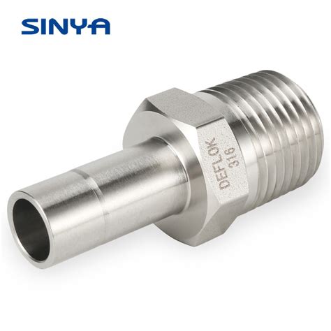 Male Tube Adapter NPT Thread Connection Hydraulic Adapters Compression