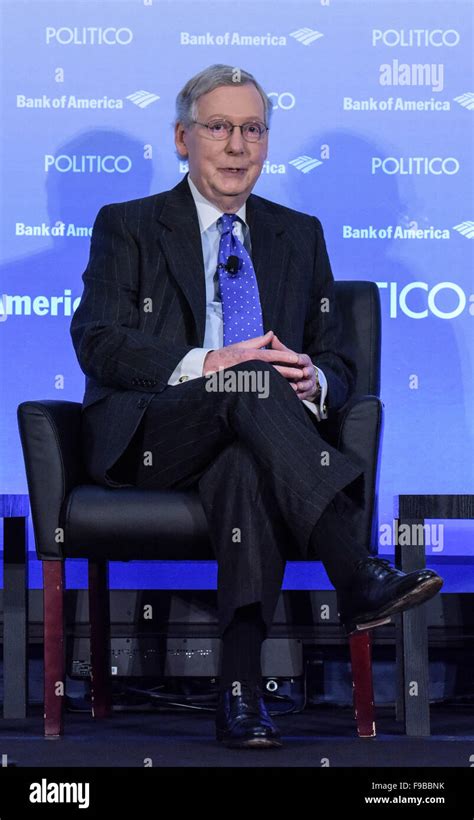 Washington Dc Usa 15th Dec 2015 Us Senate Majority Leader Mitch