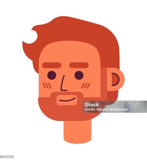 수염 백인 성인 남자 2d 벡터 아바타 그림 2차 도형에 대한 스톡 벡터 아트 및 기타 이미지 2차 도형 그래픽 사용자