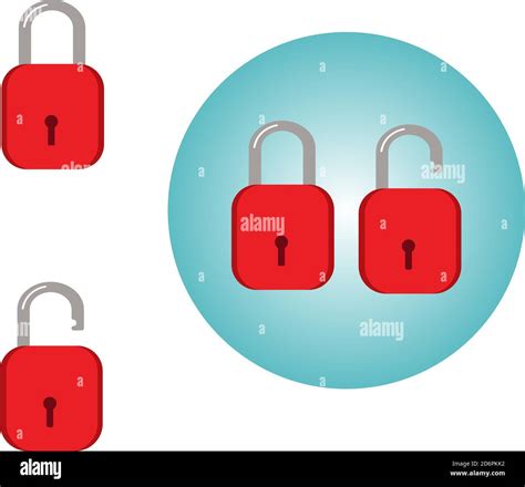 Four Locks Illustration Vector On White Background Stock Vector Image