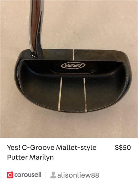 Yes C Groove Putter Marilyn Mallet Sports Equipment Sports And Games