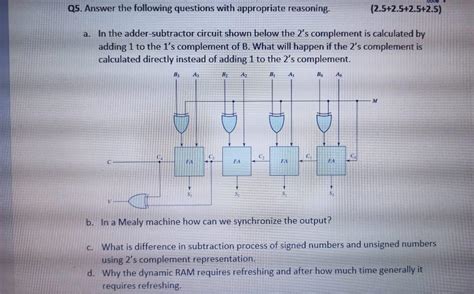 Solved Q5 Answer The Following Questions With Appropriate