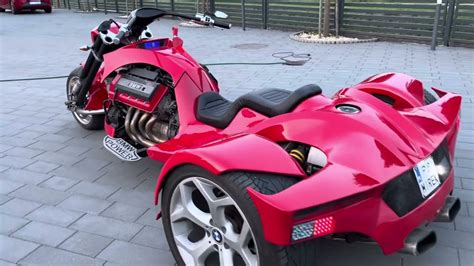 Trajka z silnikiem BMW 4.4 V8 Trike sound, presentation, sezon 2023r ...