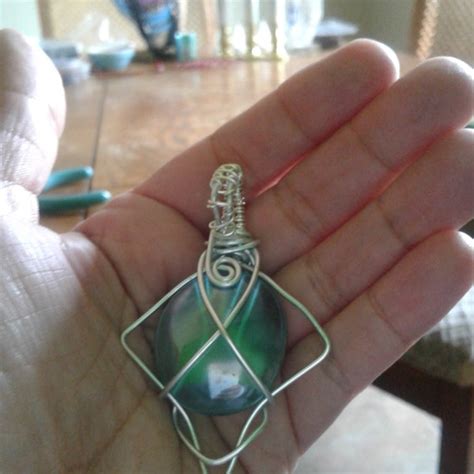 Art Deco Wirework Wire Wrapped Cabochon Pendant Tutorial Pattern Pdf
