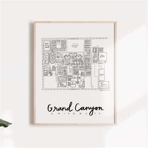 Grand Canyon University Campus Map Print By Aleisha
