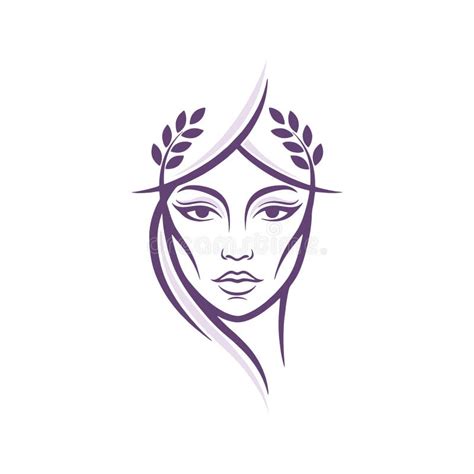 Stylized Beauty Face Woman Logo Stock Vector Illustration Of Girl