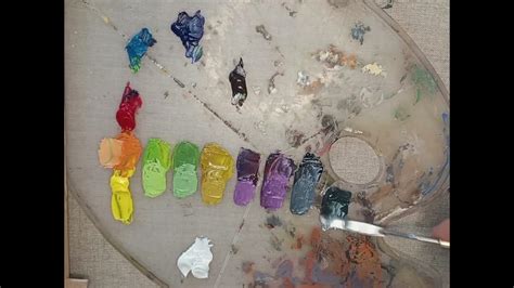 Урок 4 Как смешивать масляные краски и получить новый цвет Художник Голубев Александр Youtube