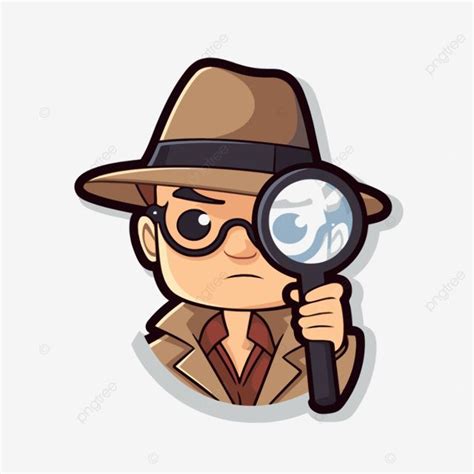 卡通偵探透過放大鏡看 向量 間諜 貼紙 卡通片向量圖案素材免費下載，png，eps和ai素材下載 Pngtree En 2025
