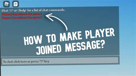 How To Make PLAYER JOINED MESSAGE Roblox Studio Tutorial YouTube