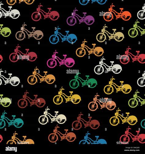 Bike Seamless Pattern Stock Vector Image Art Alamy