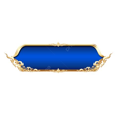 Khmer Border Thai Abstract Gold Luxurious Blue Border Thai Khmer Png