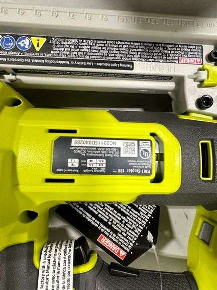 Ryobi One 18v 18 Gauge Cordless Airstrike Narrow Crown Stapler Tool