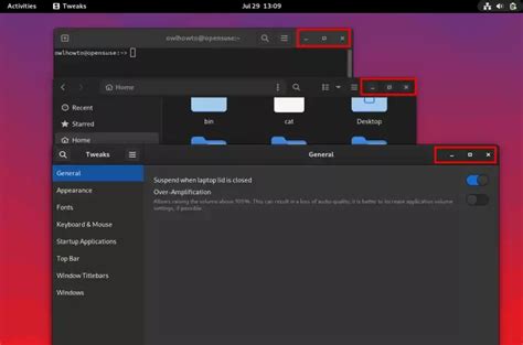 Minimize And Maximize Buttons Missing On OpenSUSE Solution