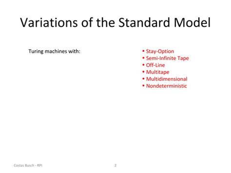 variants of turing machine ppt computing technology and computing