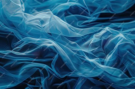 Premium Photo Abstract Blue Background Wave Or Veil Texture