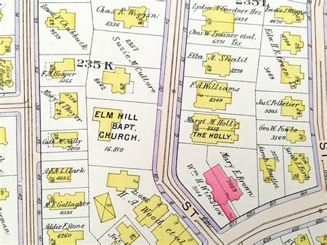 Antique 1906 Roxbury Massachusetts Map From Gw Bromley Atlas Etsy