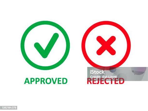 Approval And Rejection Icongood Or Bad Sign Yes Or No Green Ticks Red Cross Do And Dont Vector
