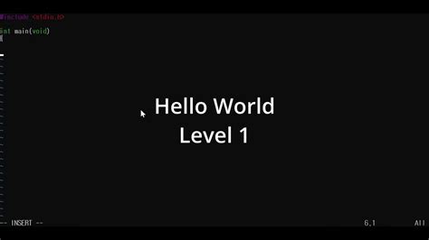 C Language Print Hello World Level 1 5 Youtube