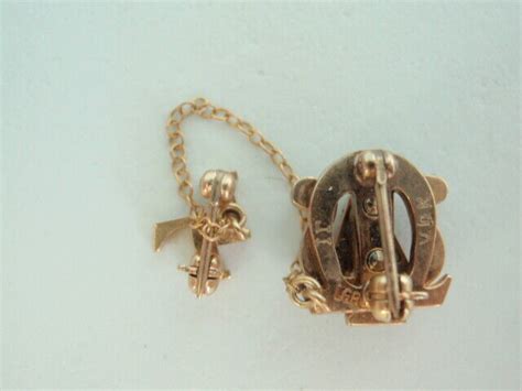 Usa Fraternity Pin Alpha Psi Omega Made In Gold Named 633