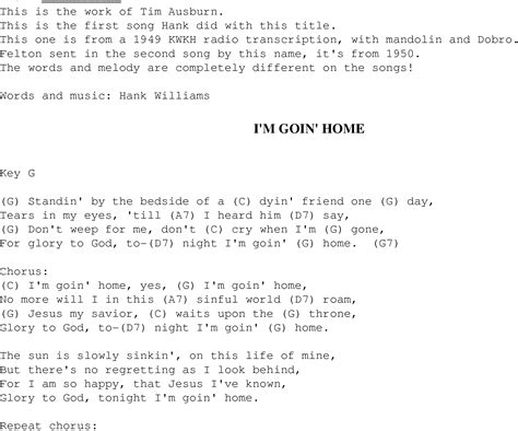 Im Going Home Christian Gospel Song Lyrics And Chords
