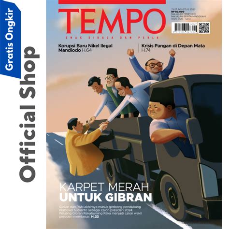 Jual Majalah Tempo Cetak Edisi 5228 Karpet Merah Untuk Gibran