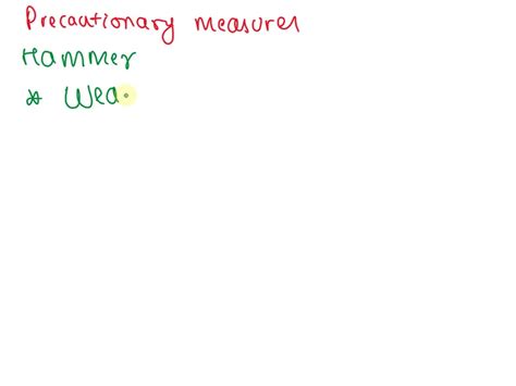 solved learning task 1 make a list of safety precautions a person