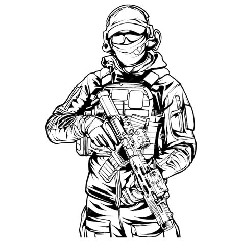 Premium Vector Vector Tactical Soldier Us Army