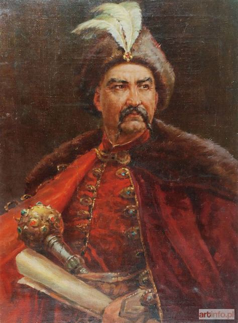 Hetman Kozaków Bohdan Chmielnicki Ucraina Uomini Ricamo