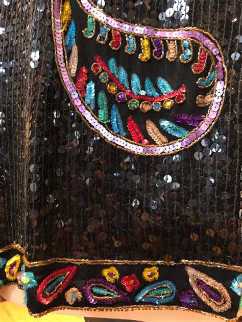 80s Sequin Topsplus Size Beaded Tops80s Beaded Etsy