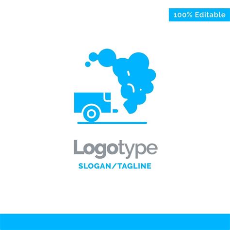 Dump Environment Garbage Pollution Blue Solid Logo Template Place For