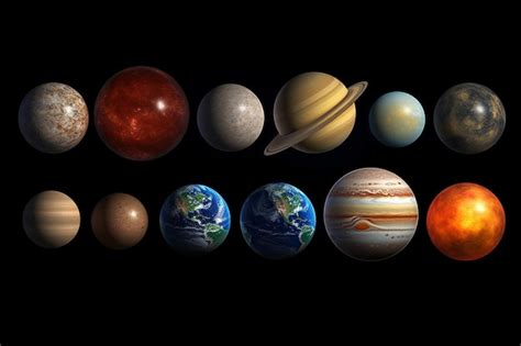 Solar System Colors Nine Planets