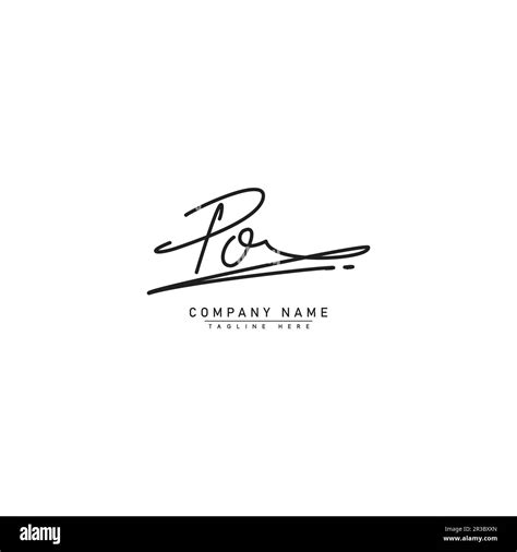 Po Handwritten Signature Logo Vector Logo Template For Beauty