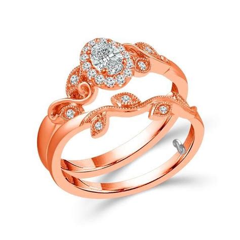 Oval Halo Diamond Wedding Set Furnari Jewelers
