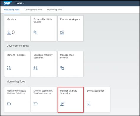 monitor your visibility scenarios sap tutorials