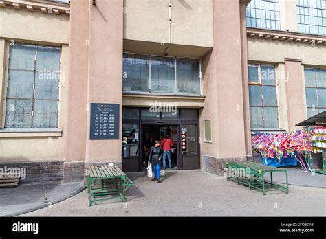 An Entrance To One Of The Buildings At Riga Central Market In Riga