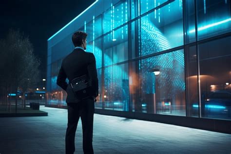 premium photo a security guard monitoring access points at a