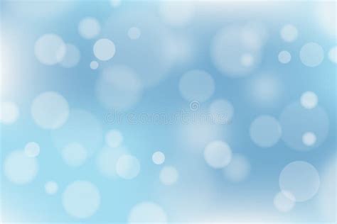 Abstract Blue And White Background With Bokeh Effect Stock Illustration