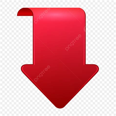 Flecha Hacia Abajo Roja PNG Dibujos Flecha Flecha Abajo Flecha Roja