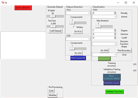 user interface developed to support the training phase download